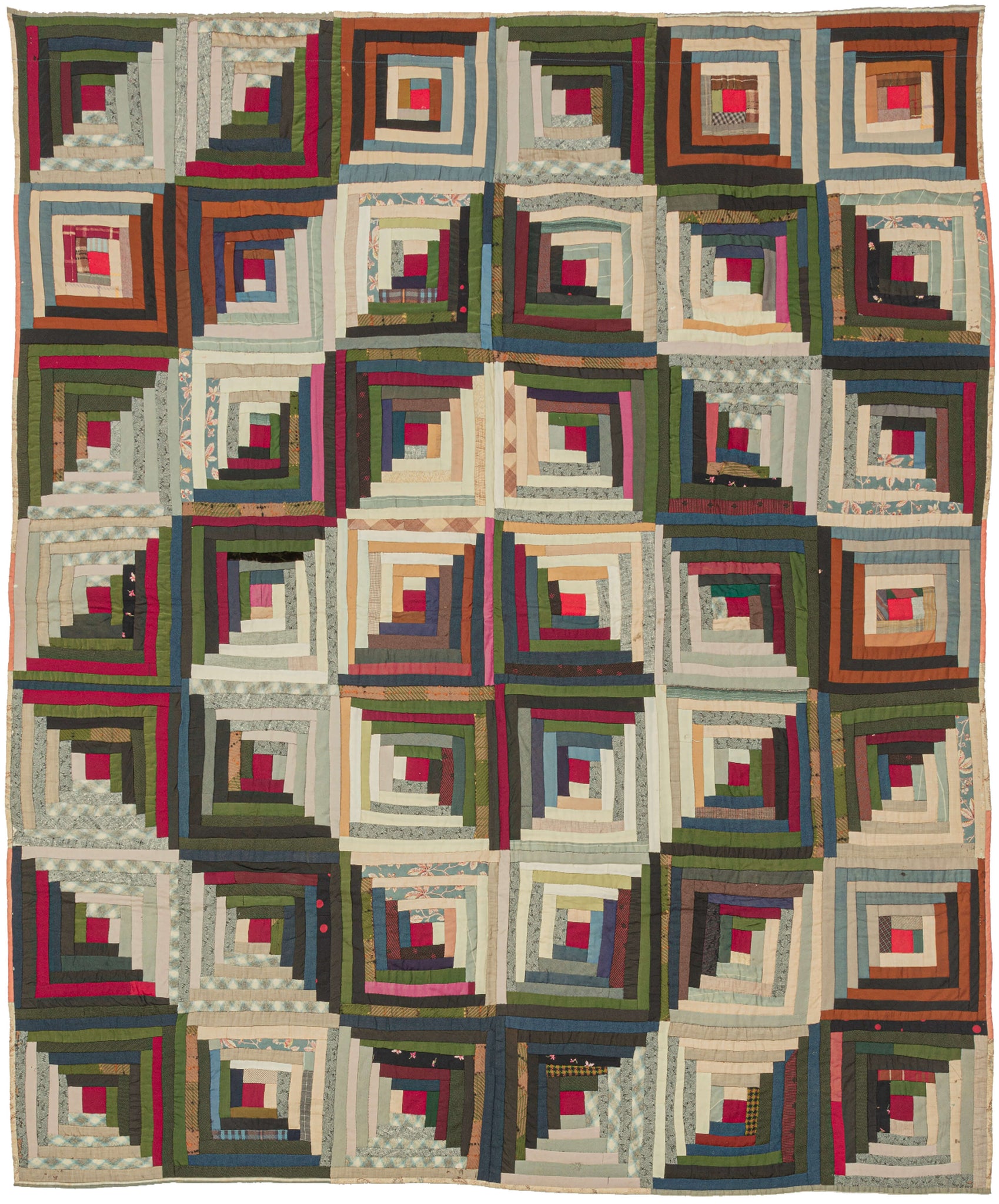 Heirloom Log Cabin Quilt - 5’8 x 6’9 – HEIRLOOM