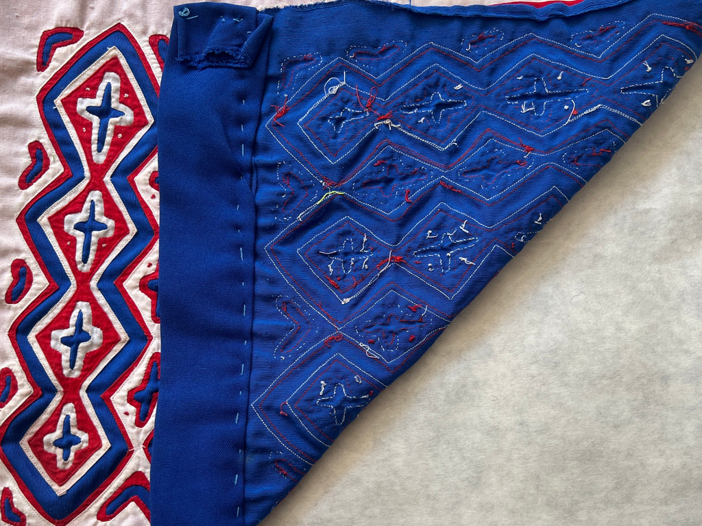 Red, White & Blue Guna Mola Cloth - 1' x 1'4 – HEIRLOOM