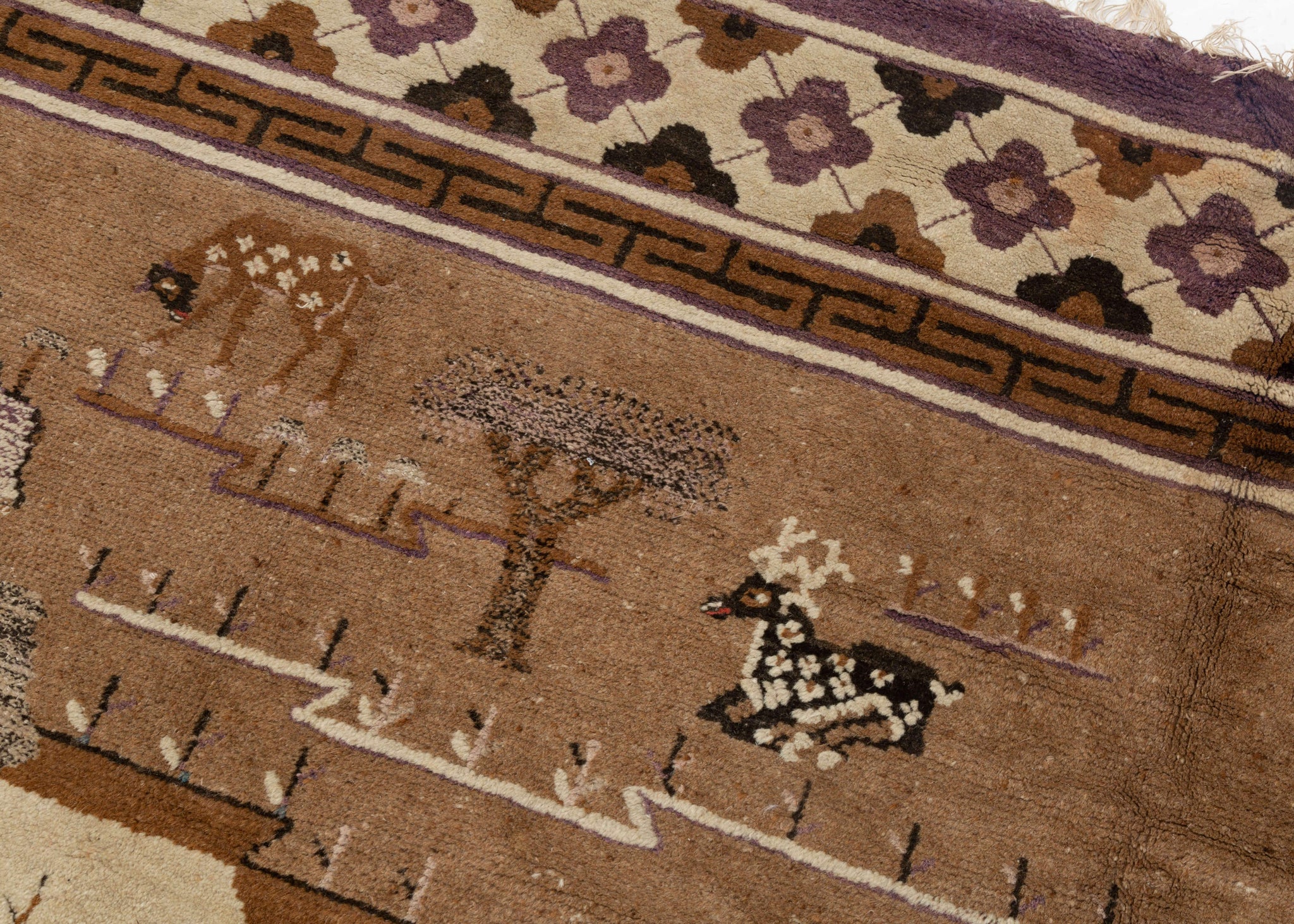 Rare Antique Pictorial Mongolian Rug - 7'11 x 8'4 – HEIRLOOM