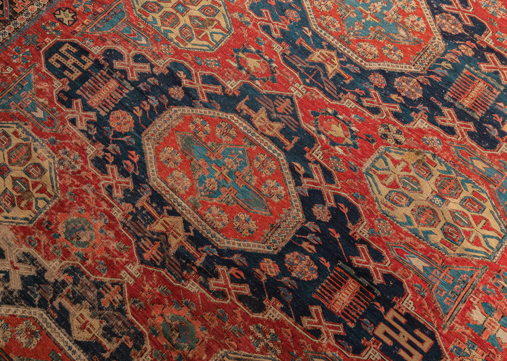 Antique Caucasian Soumak Rug - 7'5 x 9'1 – HEIRLOOM
