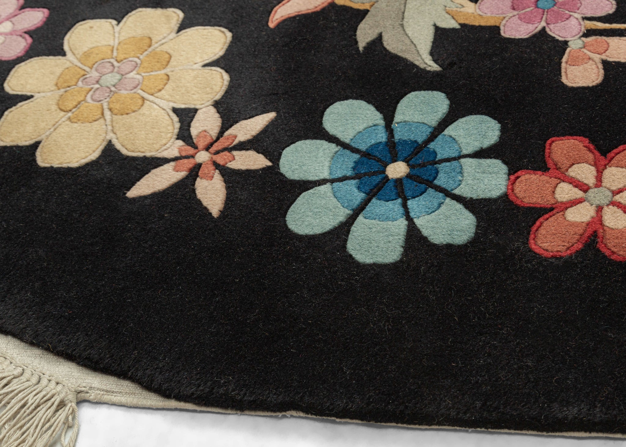 Mid Century Oval Chinese Deco Rug - 5'11 x 9'2 – HEIRLOOM