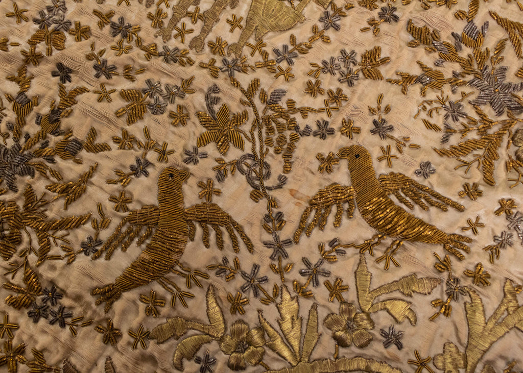 Antique Ottoman Metal Embroidery - 2'8 x 2'11 – HEIRLOOM