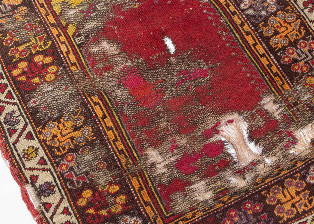 Antique Threadbare Turkish Prayer Rug - 2'1 x 3'7 – HEIRLOOM