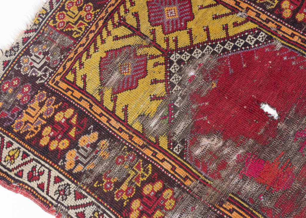 Antique Threadbare Turkish Prayer Rug - 2'1 x 3'7 – HEIRLOOM